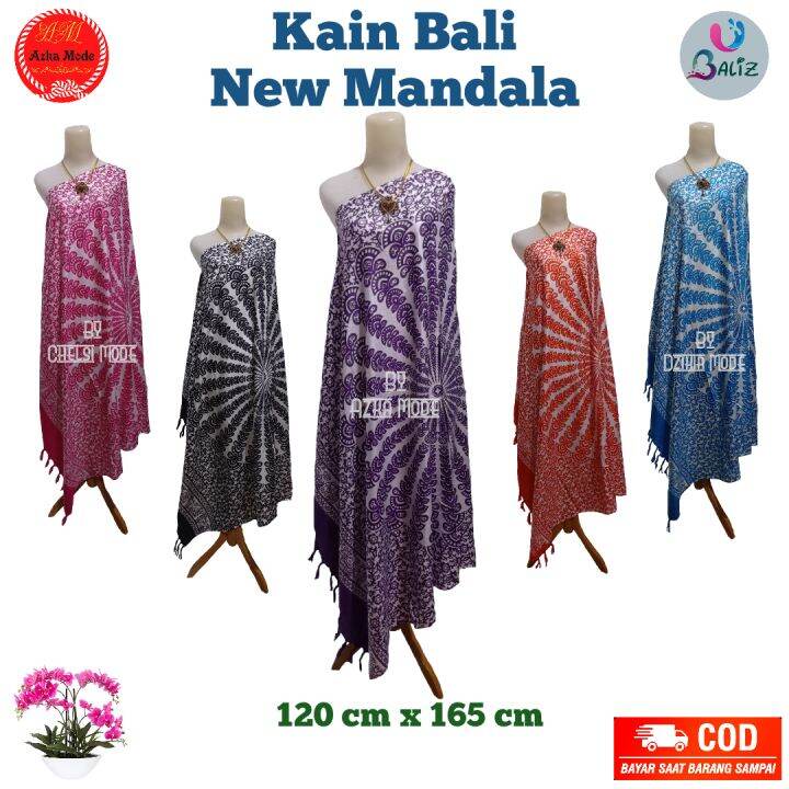 Kain Bali Pantai - Kain Bali Motif Mandala Baru Rumbai Standar - Sarung ...