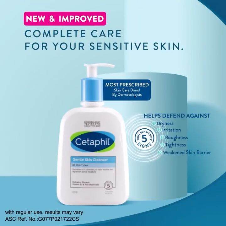Cetaphil Foameless Mild Skin Cleanser Sensitive Skin Non Dry Facial ...