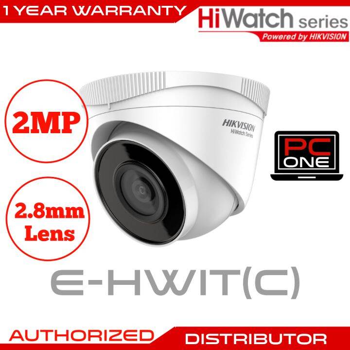 HIKVISION HiWatch 2MP IP67 Mini Turret IPC [12VDC/PoE, Frame Rate 20, Metal Base & Plastic Cover ...