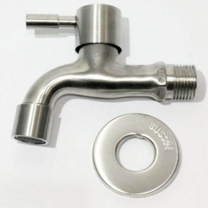 kran dinding stainless sus 304 kran tembok kran dinding stainless anti karat | Lazada Indonesia