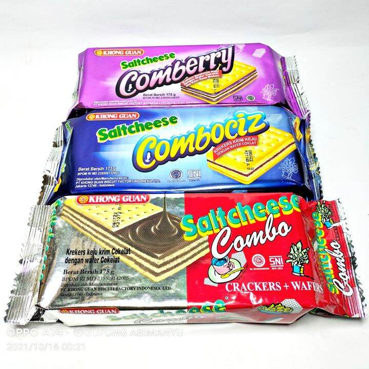 biskuit khong guan saltcheese combo combociz combery 175 gram | Lazada ...