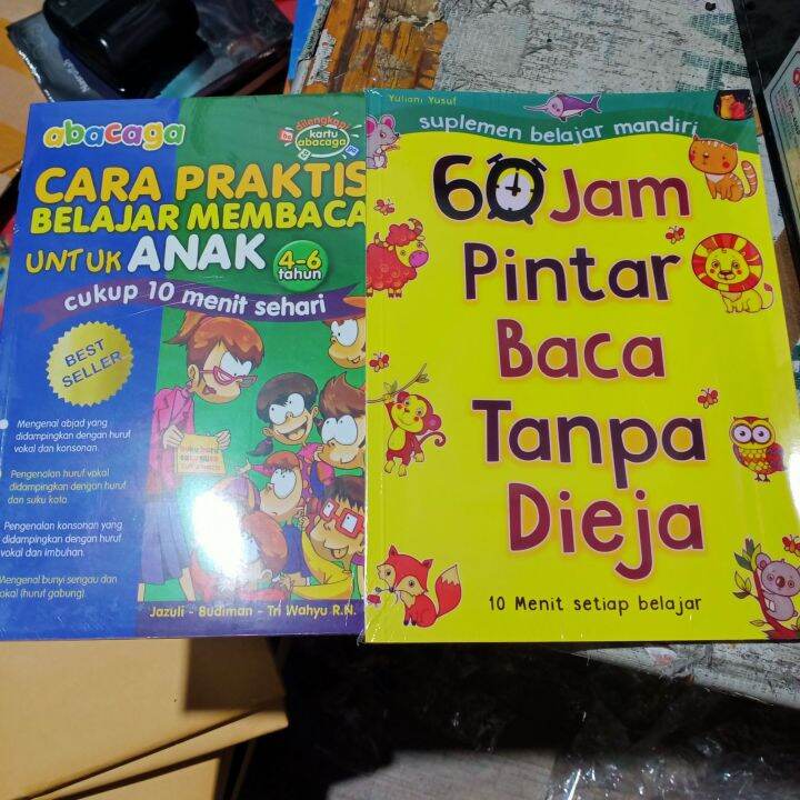 PAKET BUKU ABACAGA CARA PRAKTIS BELAJAR MEMBACA & 60 JAM PINTAR BACA ...
