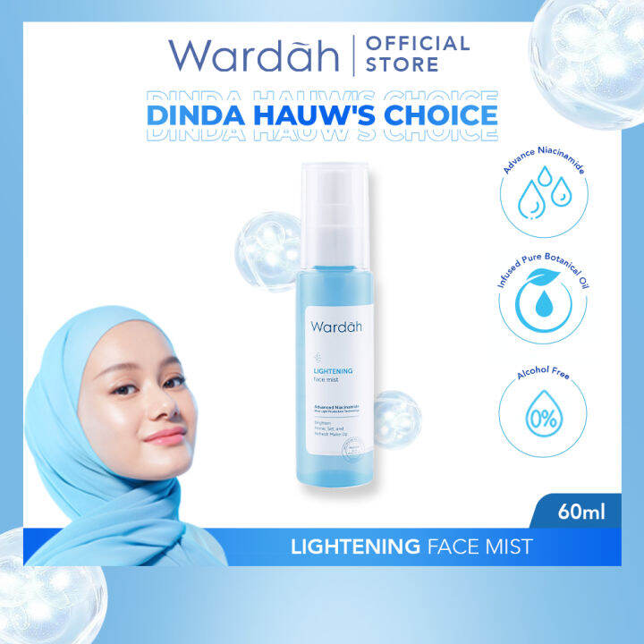 Wardah Lightening Face Mist 3 IN 1 | 3IN1 Primer Makeup, Setting Spray ...