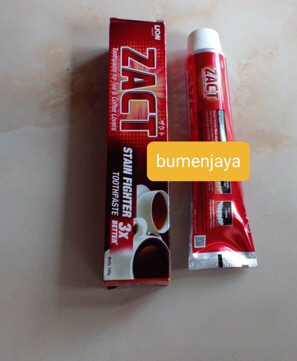 Zact pasta gigi para penggemar kopi teh perokok odol pasta gigi jumbo | Lazada Indonesia