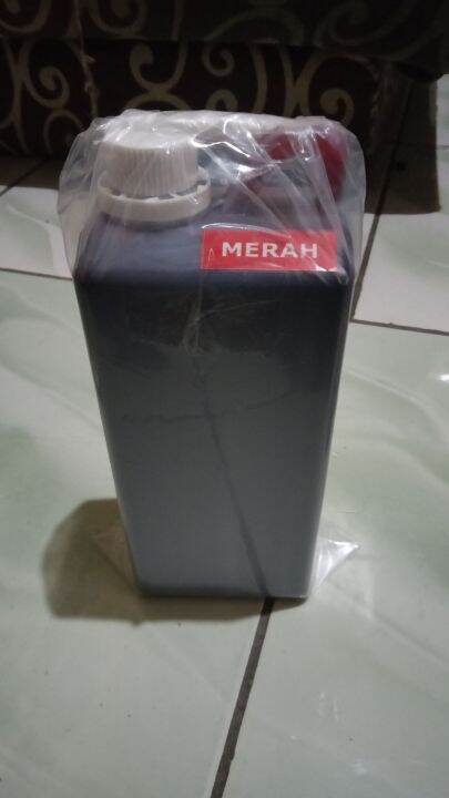 TINTA stempel warna flash OTOMATIS isi 1 Liter Warna MERAH | Lazada ...