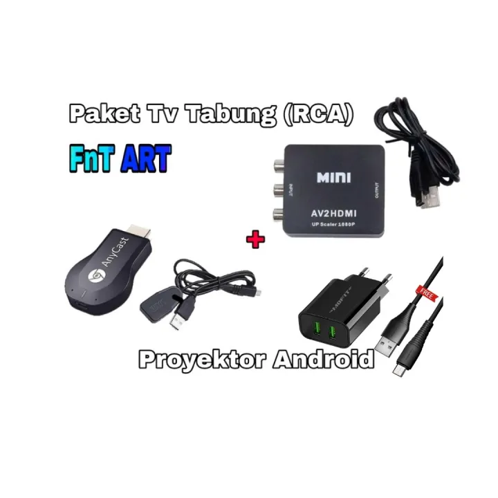 Alat Proyeksi Layar HP Ke TV Tabung Analog Digital dongle | Lazada ...