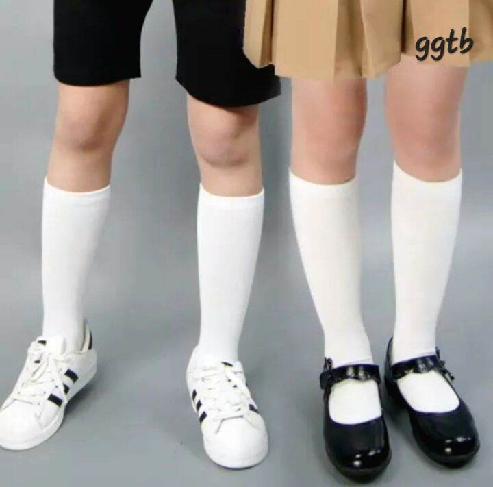 WHITE LONG SOCKS FOR BOYS AND GIRLS KIDS SCHOOL UNIFORM SOCKS Plain ...