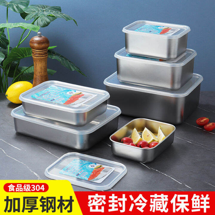Food Preservation Box 304 Stainless Steel Cold Storage Box with Lid ...