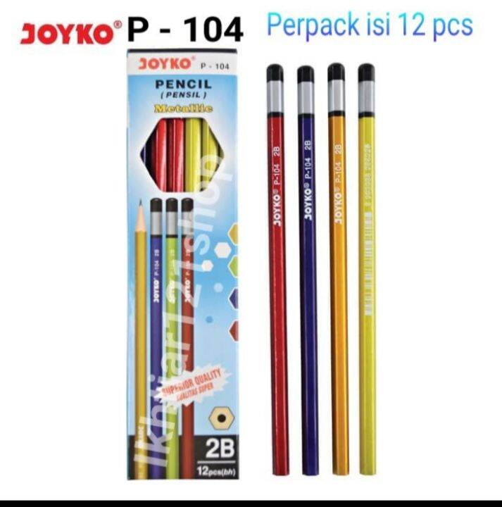 1 Pack Pensil 2B Joyko P-104/Pencil 2B Joyko P-104 isi 12 pcs | Lazada Indonesia
