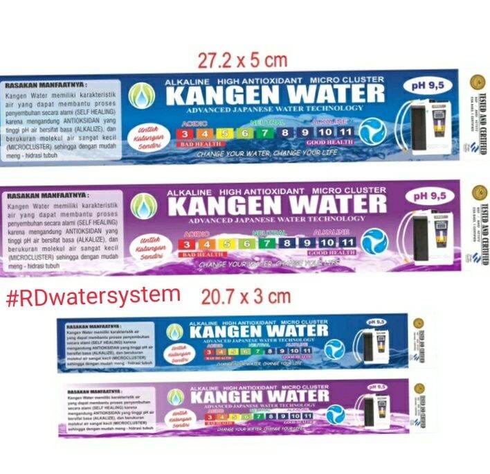 Sticker botol 1ltr/600ml Kangen water isi 100 | Lazada Indonesia
