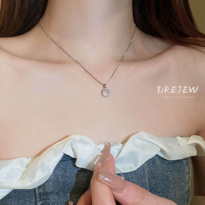 DREJEW สร้อยคอโอปอล2023ใหม่สไตล์สุดหรูสำหรับผู้หญิงเครื่องประดับสร้อยคอ ...