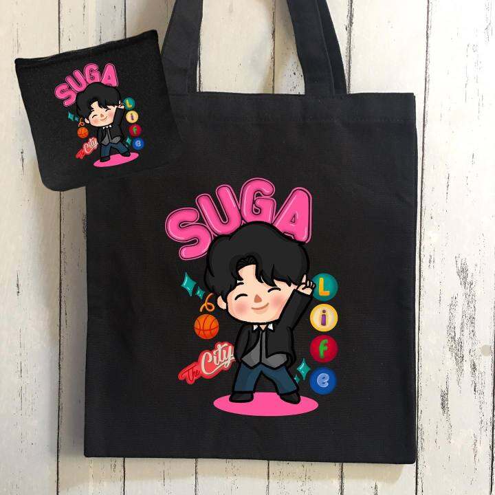 Papa Jake'sMerch chibi suga tote bag | Lazada PH