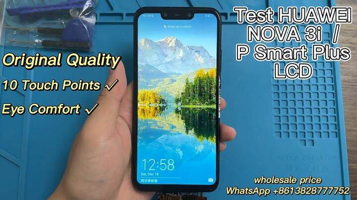 Original Screen With Frame For HUAWEI Nova 3i INE-LX2 LCD Display Touch Screen Digitizer ...