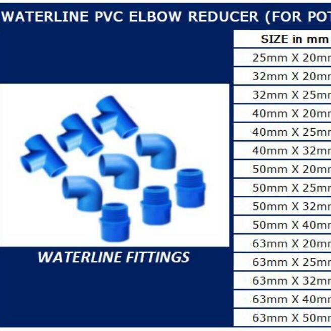 PVC BLUE ELBOW REDUCER 63mmX32mm | Lazada PH