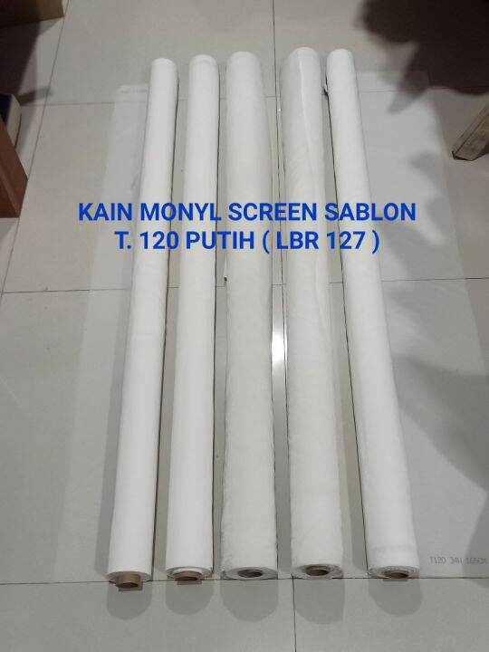 KAIN MONYL SCREEN SABLON T. 120 PUTIH ( Lebar 127 cm) | Lazada Indonesia