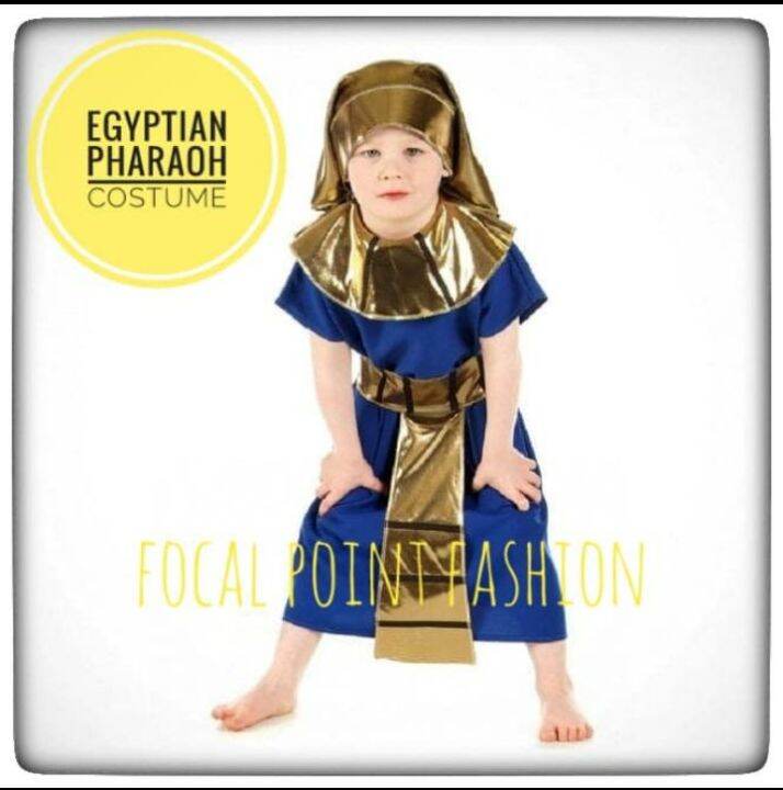 kostum Pharaoh anak raja Mesir Firaun tradisional costume | Lazada ...