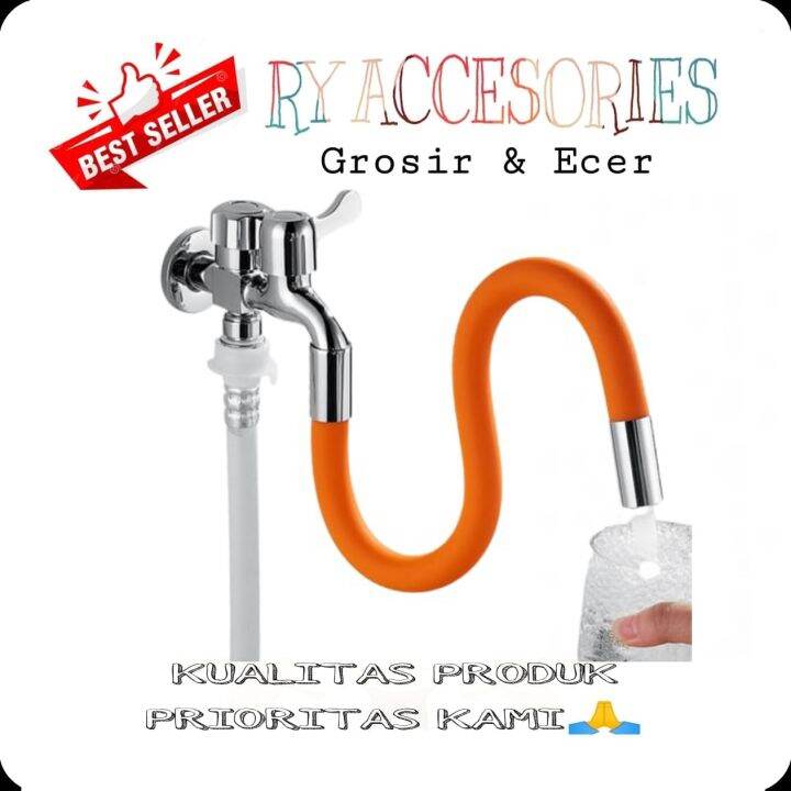RY - Selang kran 50cm dan 30cm / sambungan keran air angsa wastafel flexible bisa berputar 360 ...