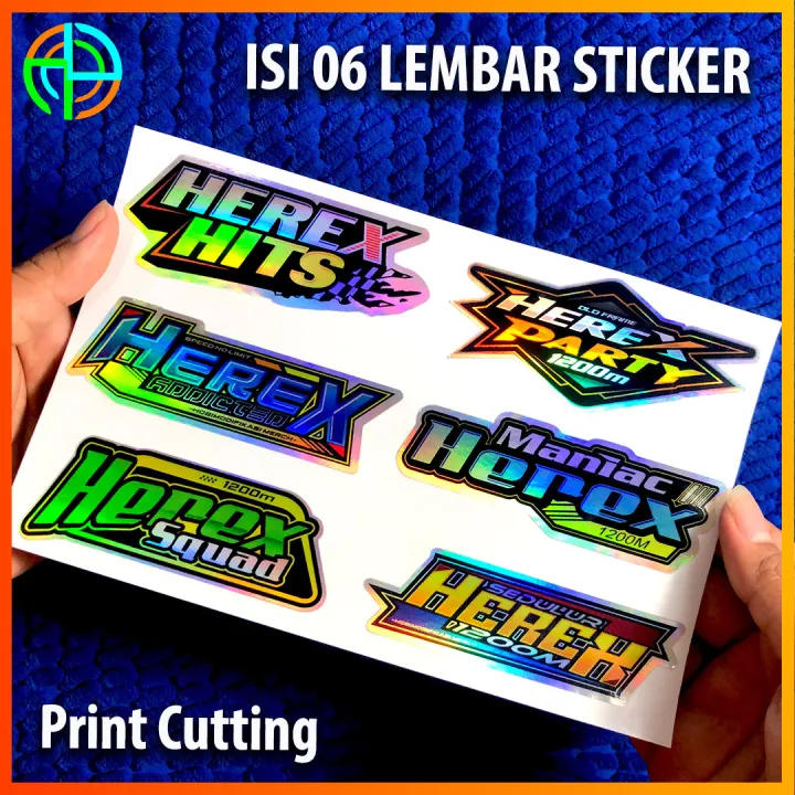 (isi 6 Lembar) Sticker Herex Racing Variasi Cutting stiker Motor Murah ...