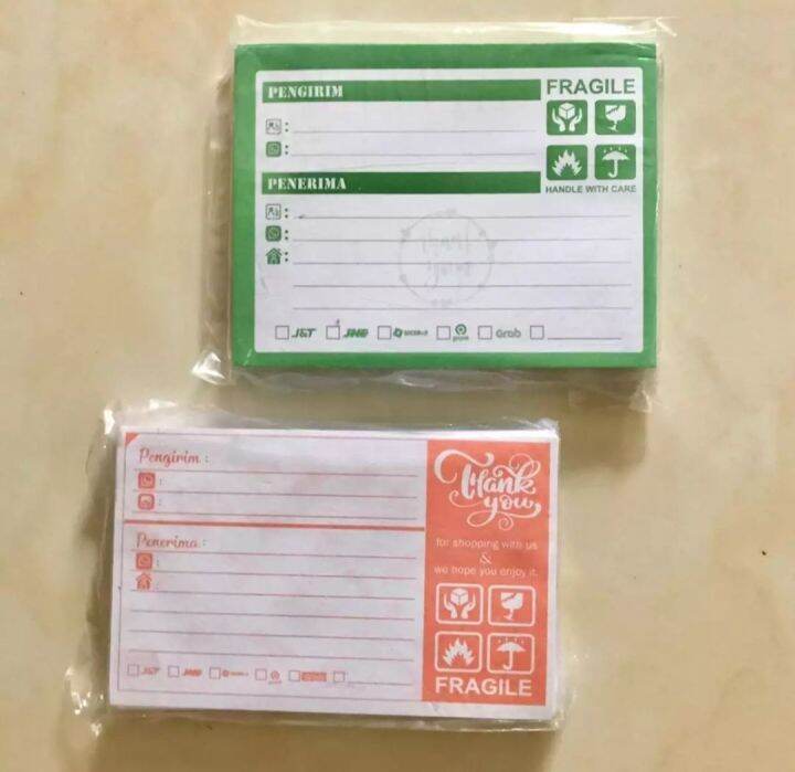 LABEL PENGIRIMAN ALAMAT OLSHOP ( 1 PAK ISI 100 LEMBAR ) | Lazada Indonesia