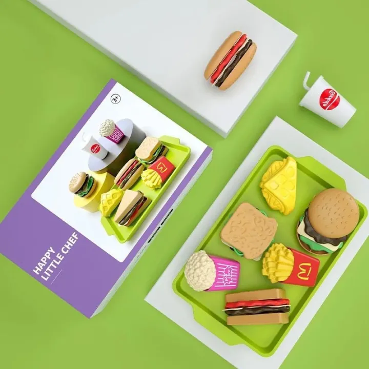 MCD 27Pcs/Set Sandwich French Fries Burger Set Toy Children's ...