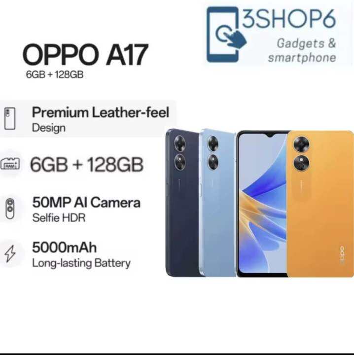 OPPO A17 RAM 6GB/128GB Original 50MP AI Camera Batt 5000mAh Premium ...