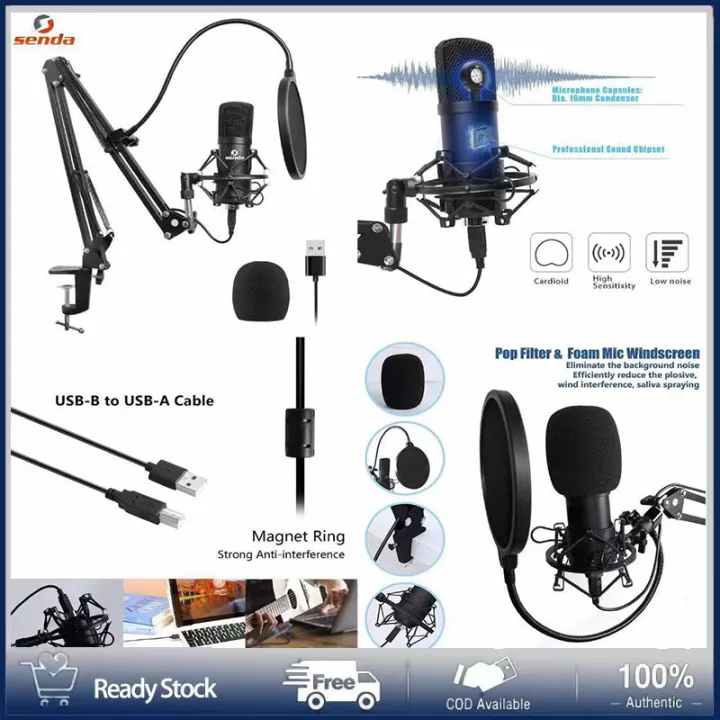 USB Microphone for Recording for Singing Condenser Microphone Full Set ...