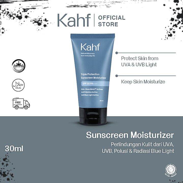 Kahf Triple Protection Sunscreen Moisturizer SPF 30 PA+++ 30 ML ...