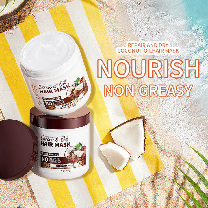 Coconut hair mask multi-effect repair damaged hair quality improves dry ...