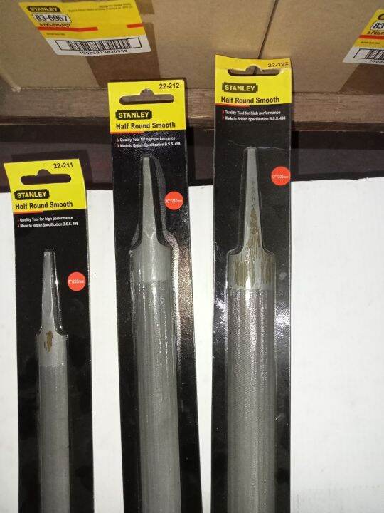 STANLEY FILES CARDED , SLIM TAPER,HALF ROUND SMOOTH ETC.. | Lazada PH