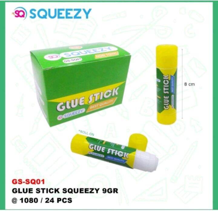 Lem Kertas SQUEEZY GLUE STICK GS-SQ01. 1 Pak Isi 24 Pcs | Lazada Indonesia