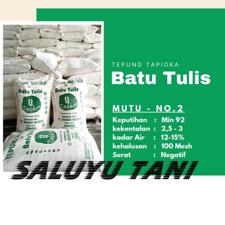 Tepung Tapioka Cap Batu Tulis Asli Bogor Kemasan 1 kg | Lazada Indonesia