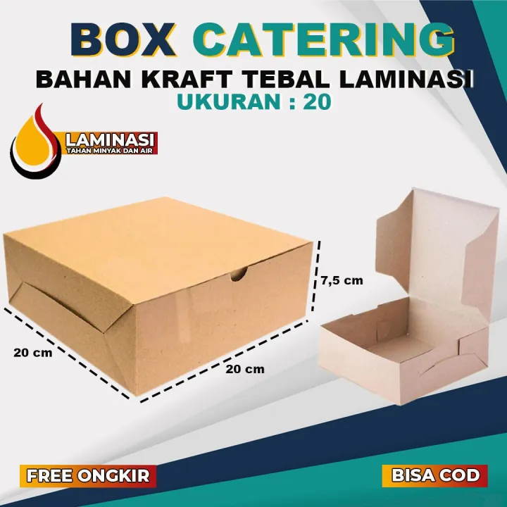 Dus Catering, Box Catering, Ukuran 20 Isi 20 pcs, Dus Nasi, Lunch box ...