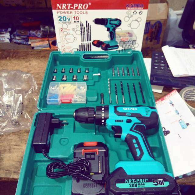 Cordless NRT PRO DC 340 SET 20V Bor Baterai Portable Impact Hammer ...