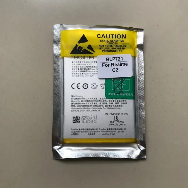 แบตเตอรี่ Realme BLP-721 ORI / แบตเตอรี่ Realme C2 / BLP721 | Lazada.co.th
