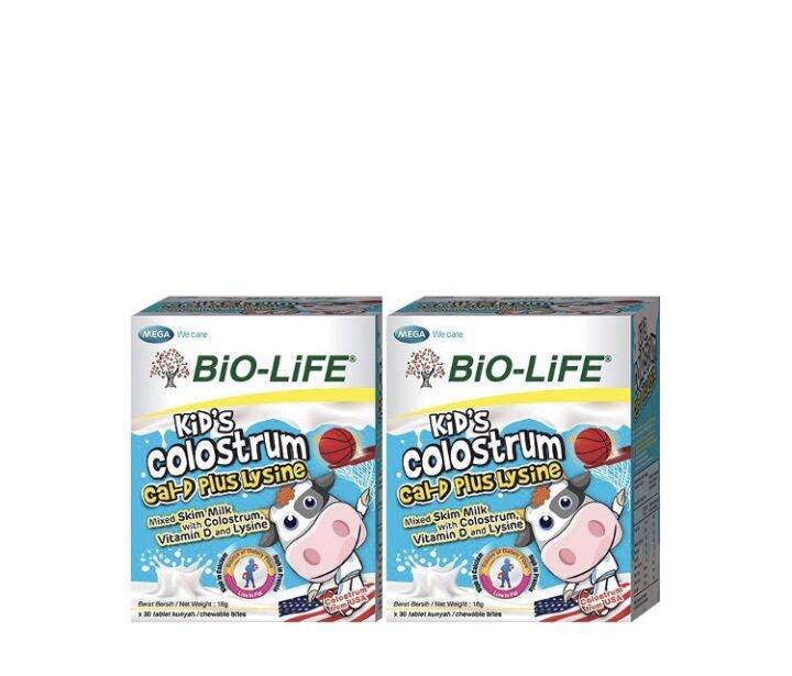 BiO-LiFE KIDS COLOSTRUM CAL-D PLUS LYSINE CHEWABLE BITES 2 X 30S | Lazada