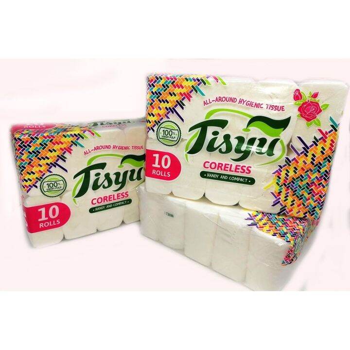 TISYU Coreless Tissue (10 Rolls) | Lazada PH