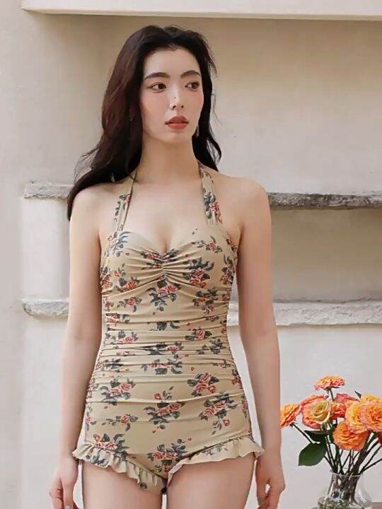 40-58KG [พร้อมส่ง] Bikiniชุดว่ายน้ำชิ้นเดียวบิกินี่ชุดว่ายน้ำเซ็กซี่ชายหาดวินเทจฝรั่งเศสชุดว่าย ...