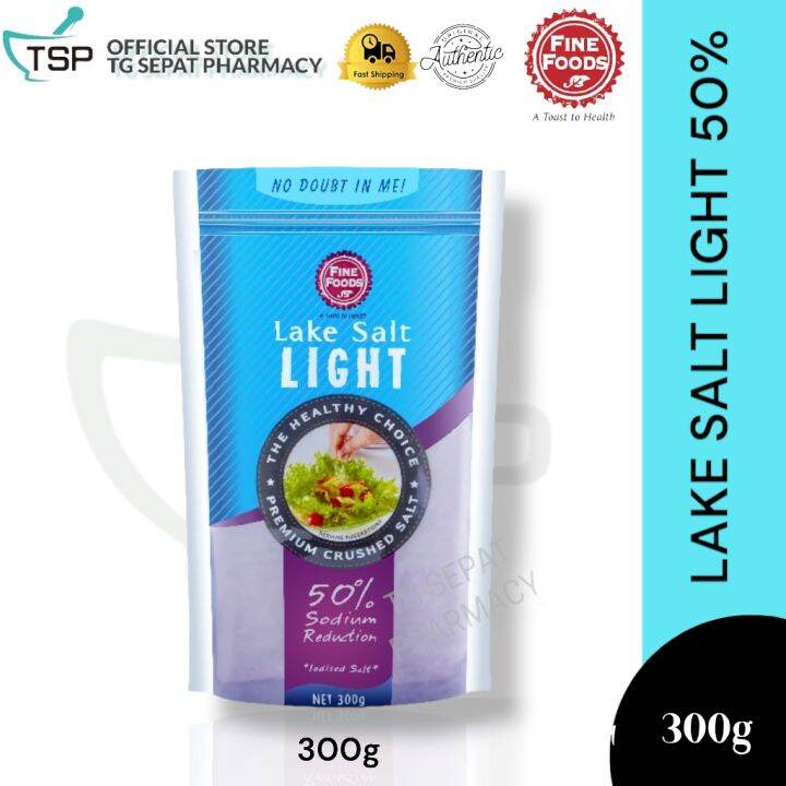 Fine Foods Lake Salt Light 50% Sodium Reduction lodized Salt 300g | Lazada