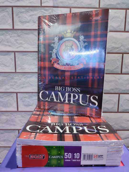 Buku Tulis BigBoss 50 Lembar Boxy Panjang (Pcs) / Buku Campus Big Boss ...