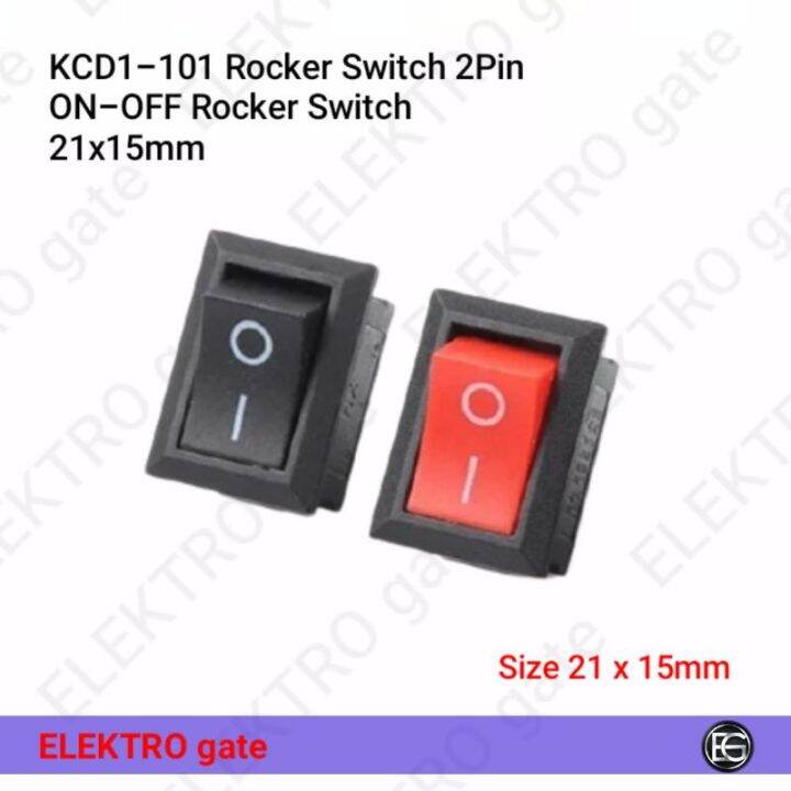 KCD1-101 Rocker Switch 2Pin ON-OFF Rocker Switch 21 x 15mm | Lazada ...