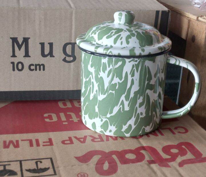 Mug 10 cm / mug enamel 10 cm / cangkir kopi kaleng jadul - maknong ...