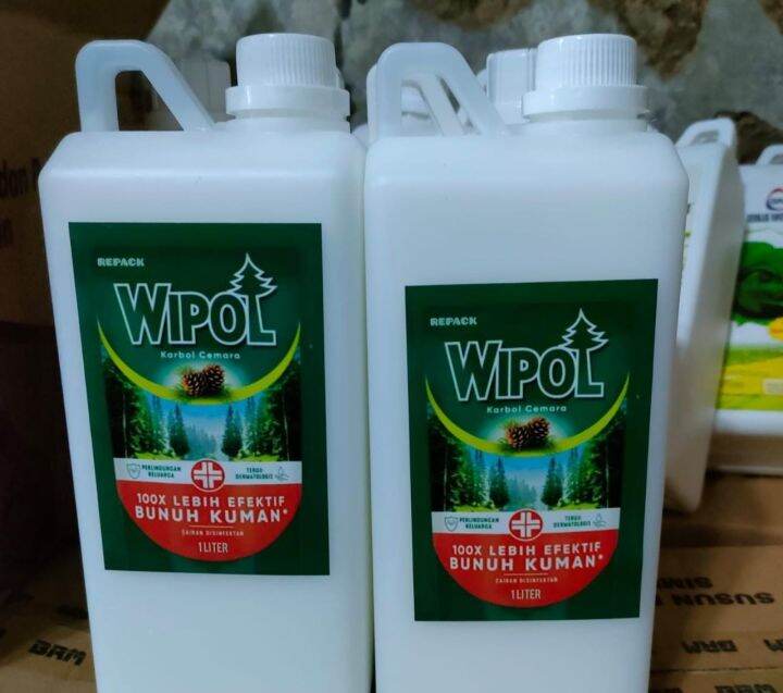 WIPOL Pel lantai Karbol Cemara 1 LITER / disinfektan pel antiseptik | Lazada Indonesia