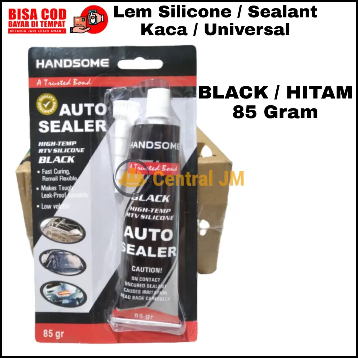 Lem Silicone Sealant Tube Kaca [ 85 Gram ] Black Hitam Auto Sealer ...