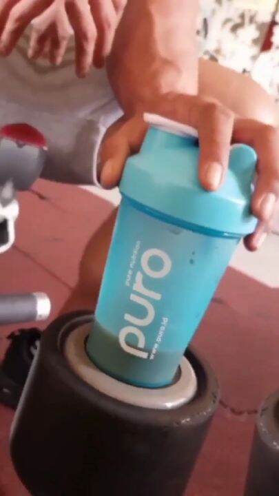 PURO Botol Minum Shaker PURO 400 ml Shaker Susu Suplemen Whey Protein ...