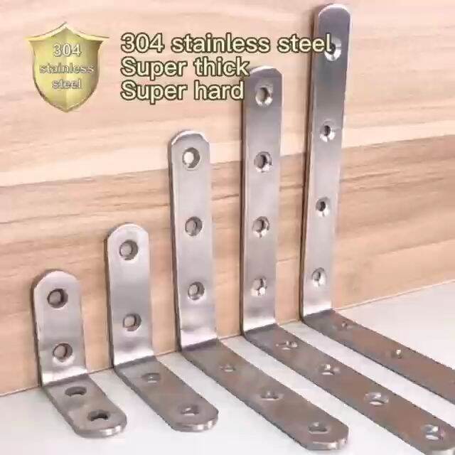 10PCS 304 Stainless Steel Corner Code Angle Bracket Furniture Fasteners ...