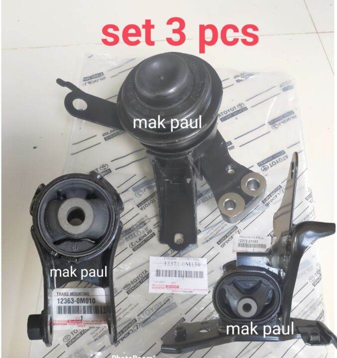 engine mounting set 3pcs matic AT ALL NEW VIOS gen3 YARIS lele 2013 ...