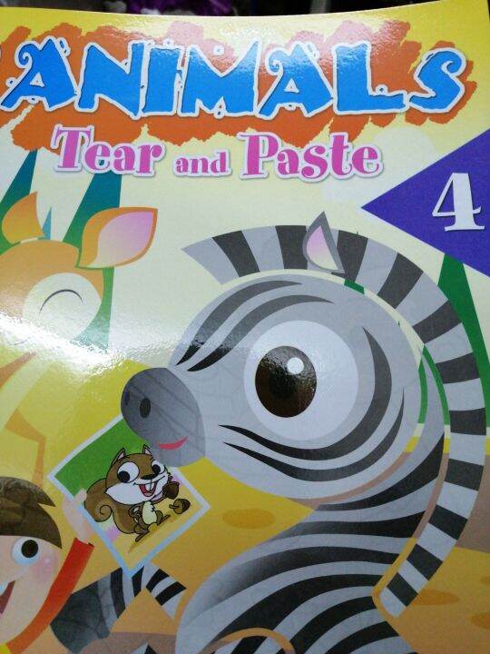 Animal tear and paste 4.More exciting animals with.more copy colouring ...