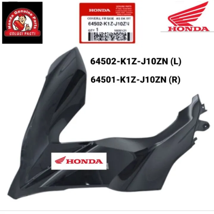 64502-K1Z-J10ZN Sayap depan pcx 160 hitam kilap atau glossy asli honda ...