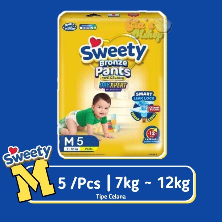 MINI PACK || PEMPERS SWEETY BRONZE M5 - TIPE CELANA | Lazada Indonesia