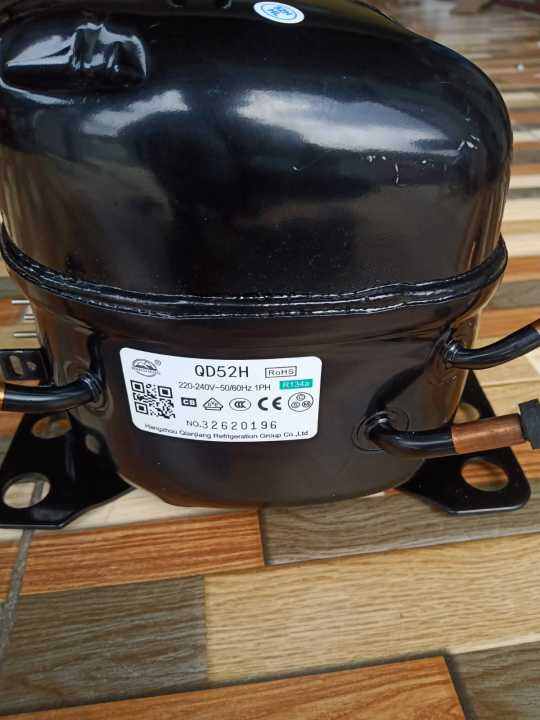 kompresor kulkas 2 pintu ukuran 1/6 PK barang baru greess type QD52H ...